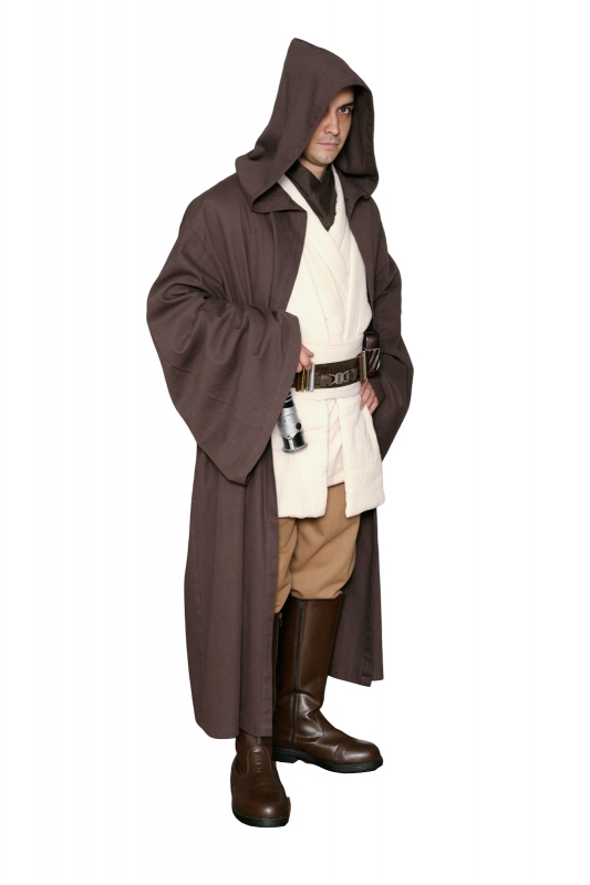 Star Wars Obi Wan Kenobi Costume - Body Tunic with Replica DARK BROWN ...